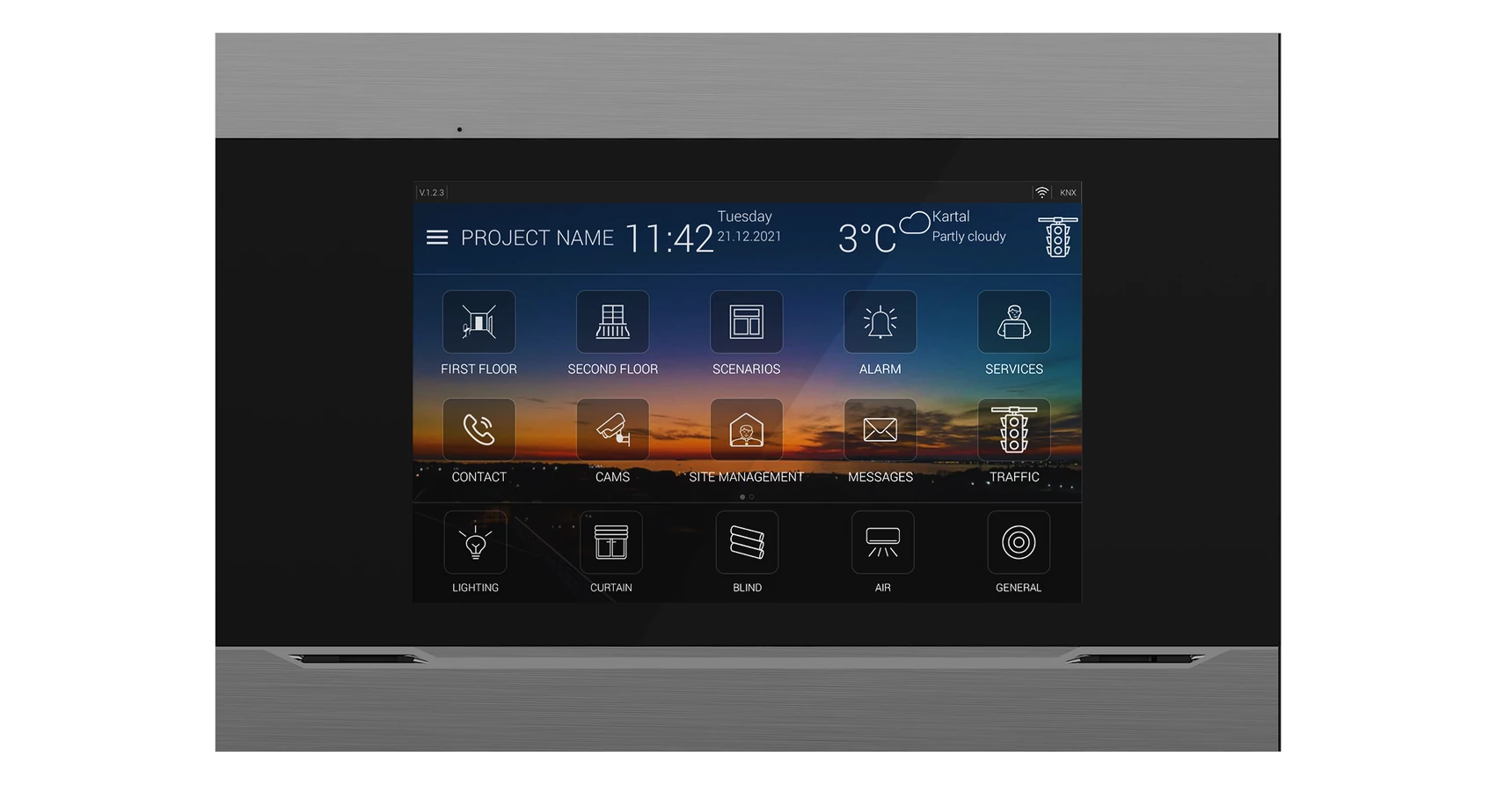 Interra 4 ITR107-0104 - 7 KNX Touch Panel - Interra - Okos otthon, KNX, épületautomatika - bolt ...