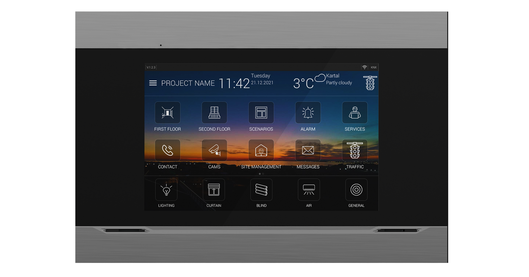 Interra 4 ITR107-0104 - 7 KNX Touch Panel - Interra - Okos otthon, KNX, épületautomatika - bolt ...
